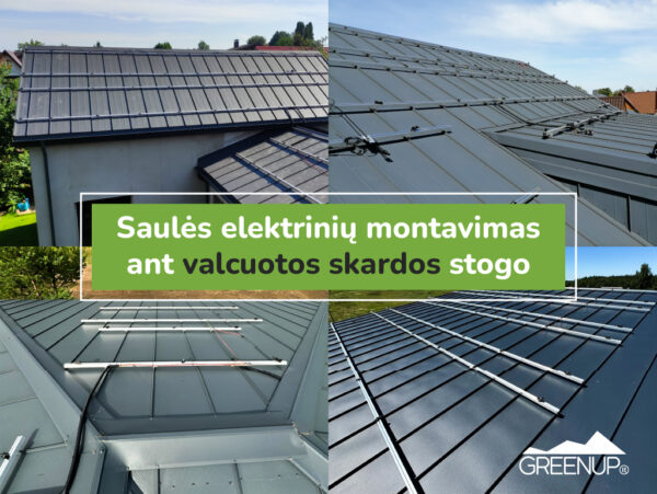 Saulės elektrinės montavimas ant stogo – GreenUp